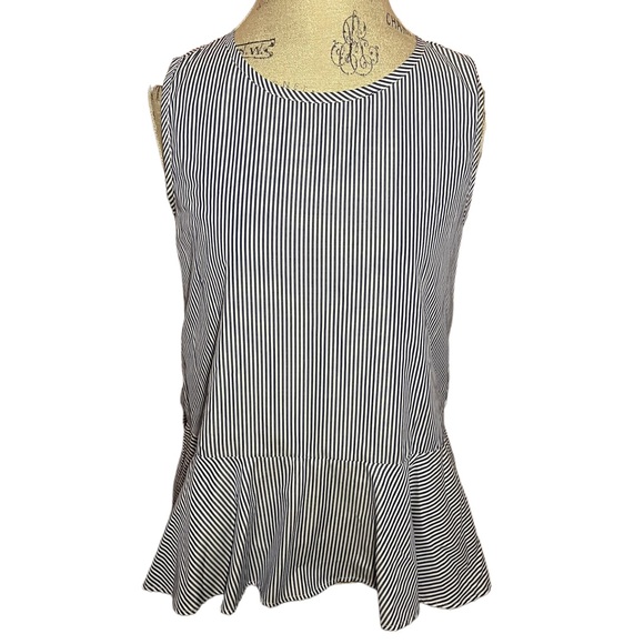 English Factory | Tops | English Factory Blue White Striped Tank Top ...